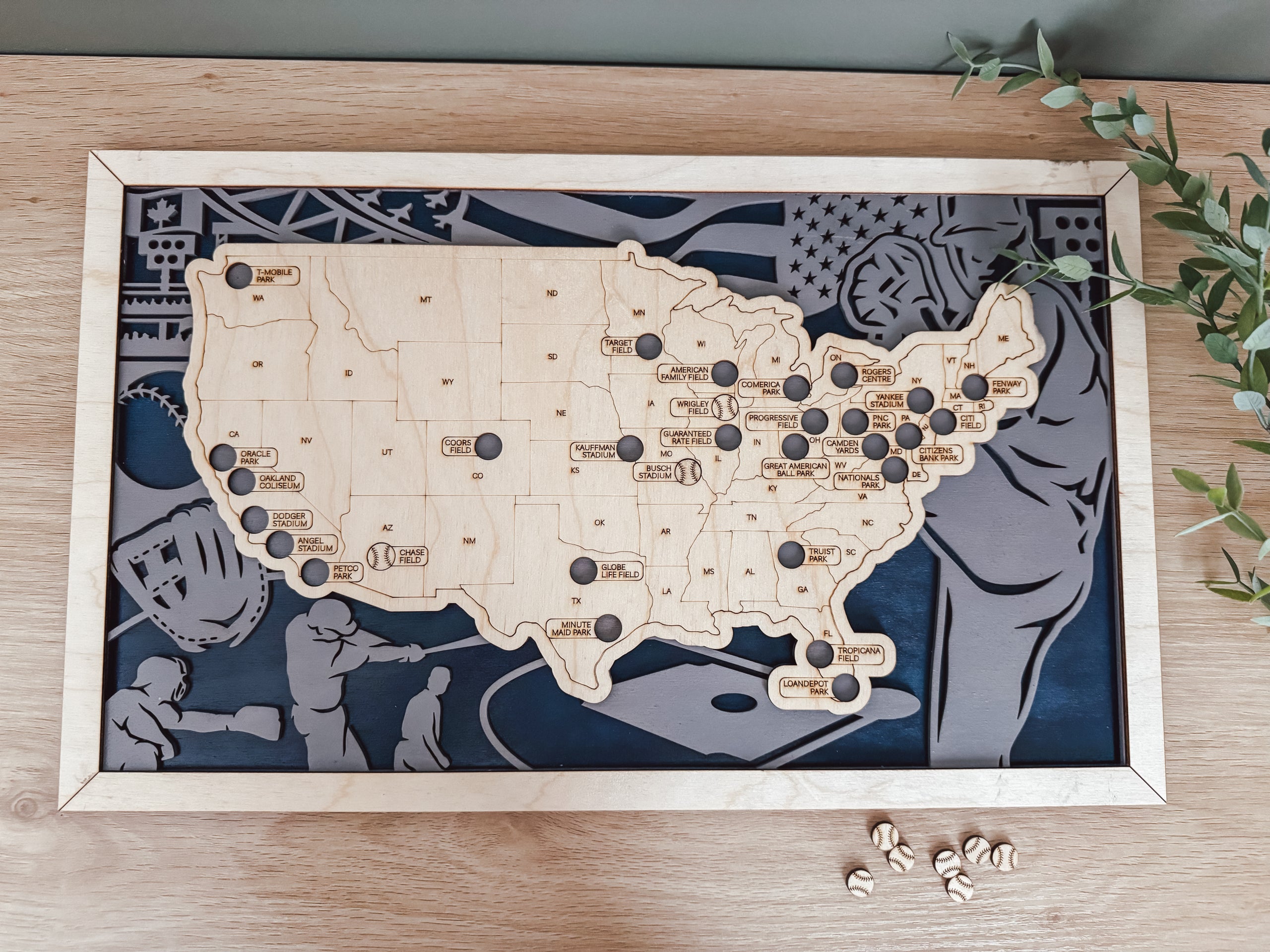 Baseball Stadium Map | Kensington Cuts